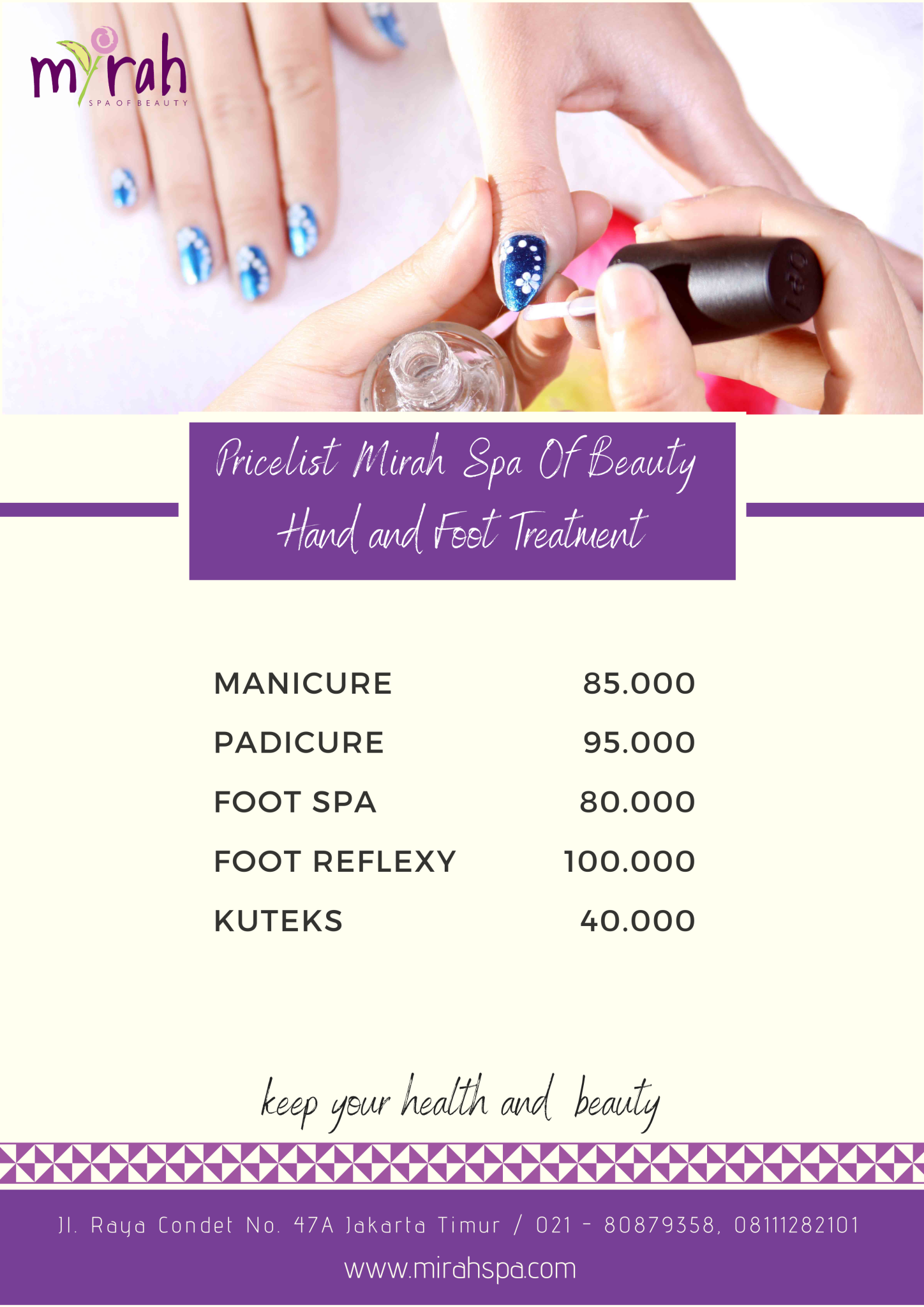 Hand And Foot Treatment | Mirah Spa Of Beauty